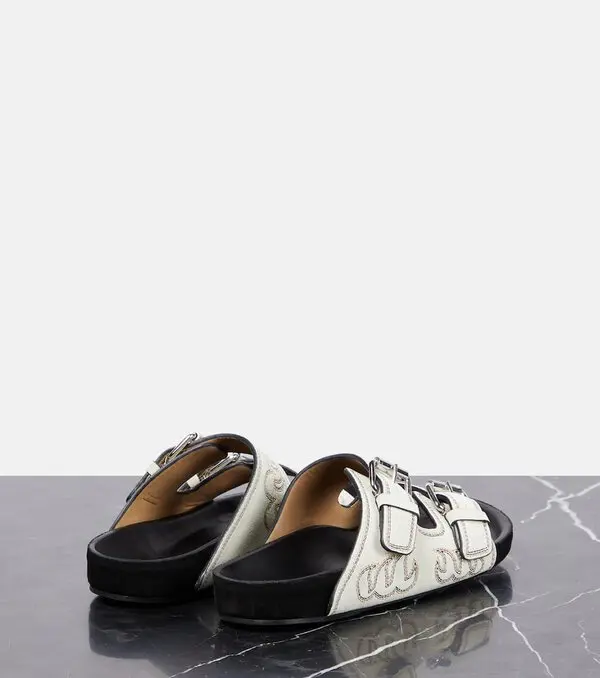 Isabel Marant Lennyo Embellished Suede Sandals