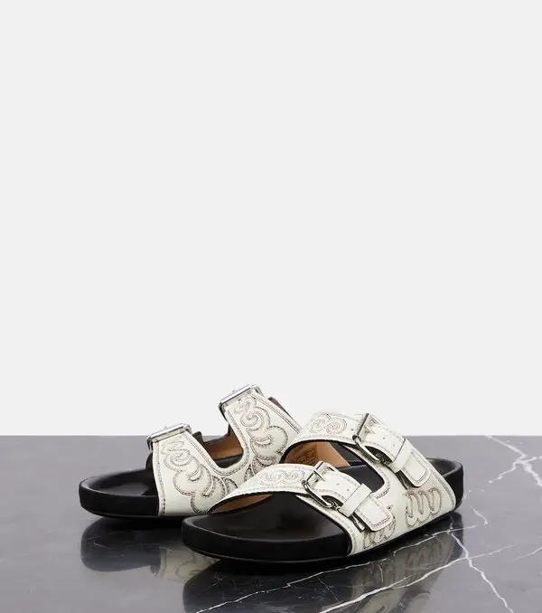 Isabel Marant Lennyo Embellished Suede Sandals