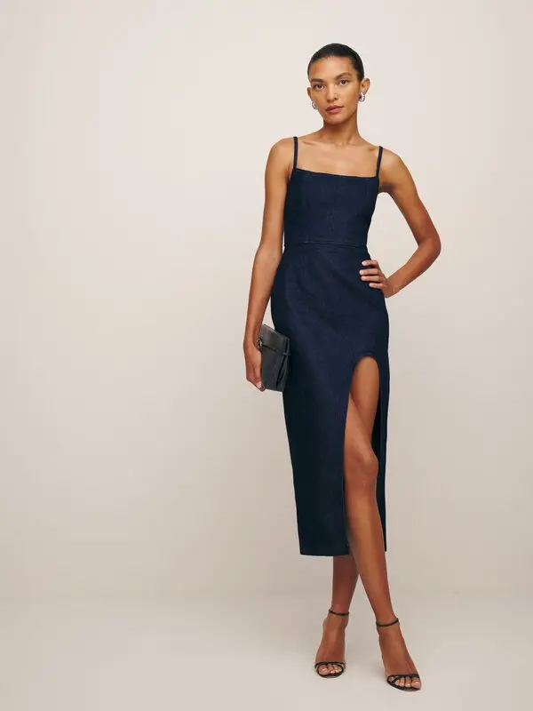 Grazia Denim Midi Dress - Rinse