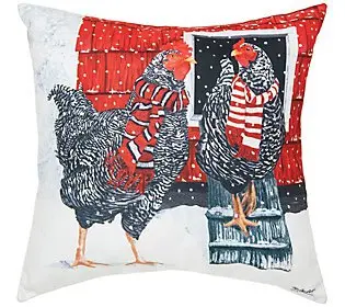 C&F HOME Winter Chicken Indoor And Outdoor Thro W Pillow - One-color