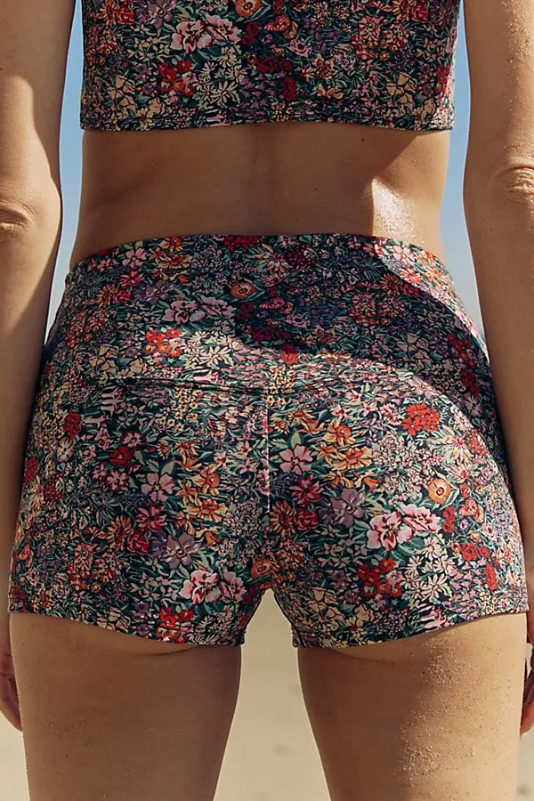 MONTCE Micro High-waisted Boyshort Surf Bottoms - Mara Floral