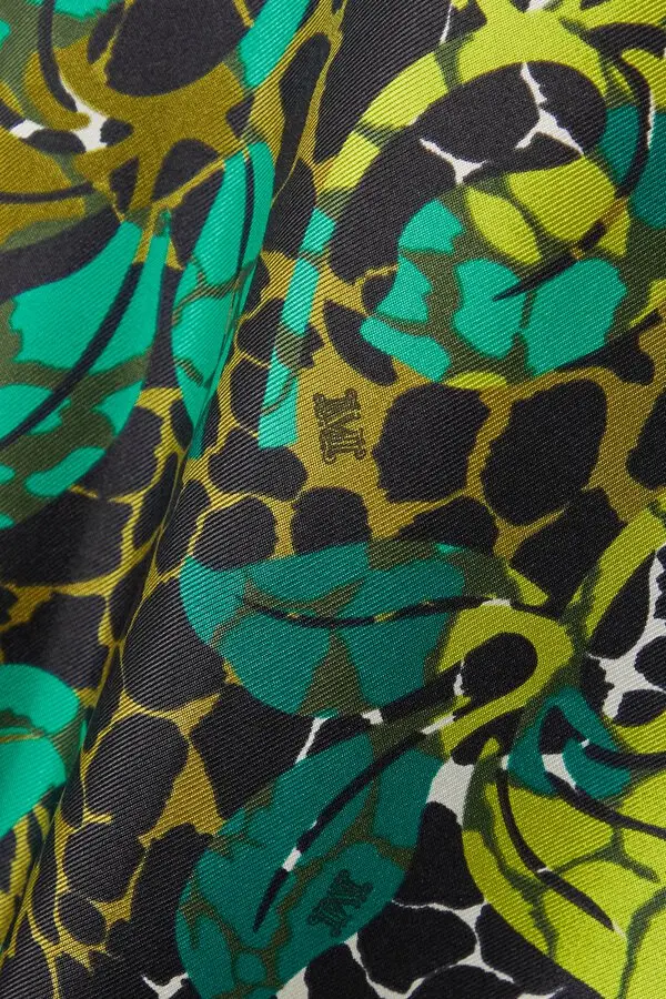 Max Mara Calate Printed Silk-twill Midi Dress
