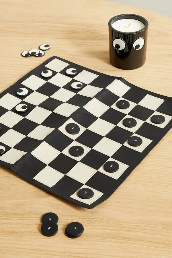 ANYA HINDMARCH Net Sustain Eyes Leather And Econyl Draughts Set