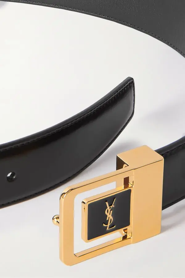Saint Laurent Leather Belt - Black
