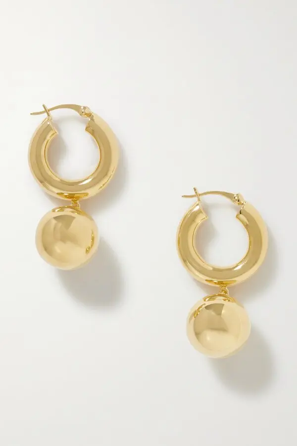 Lié Studio The Marie -plated Hoop Earrings - Gold