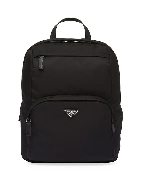 Prada Re-nylon And Saffiano Leather Backpack - Black
