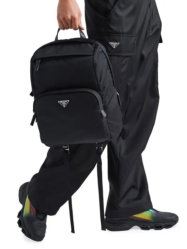 Prada Re-nylon And Saffiano Leather Backpack