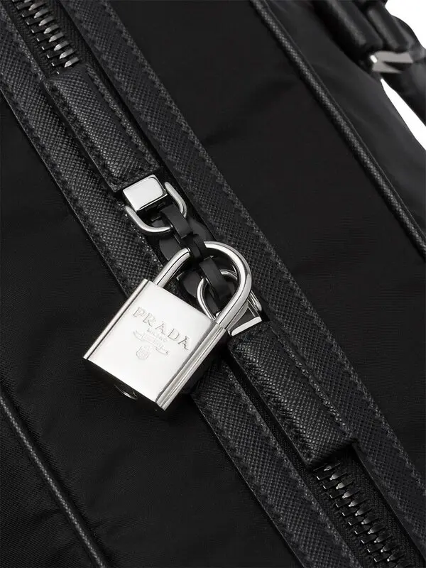 Prada Re-nylon And Saffiano Leather Duffel Bag