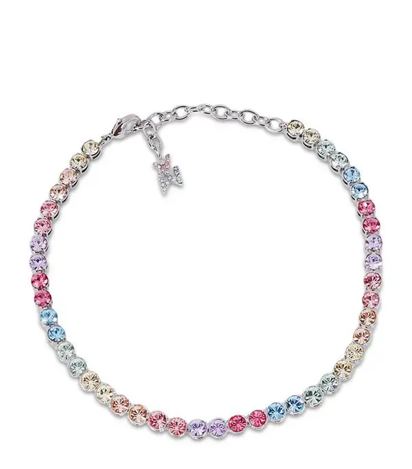 Amina Muaddi Crystal-embellished Tennis Anklet