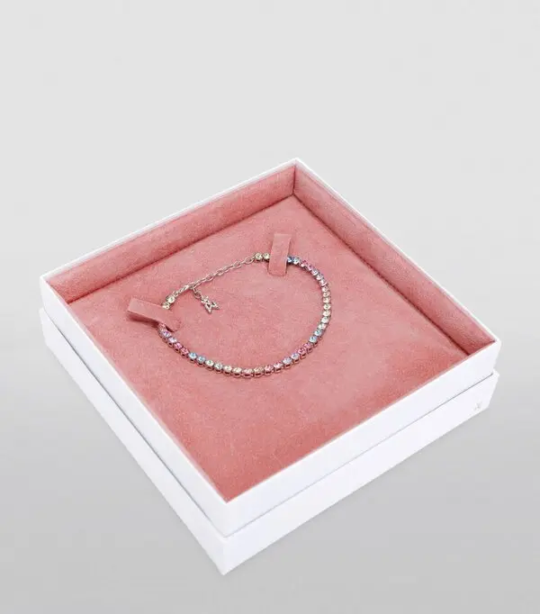 Amina Muaddi Crystal-embellished Tennis Anklet