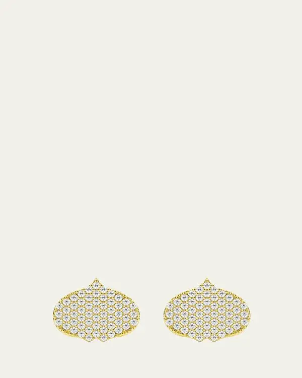 KAMAL Eye Adore Diamond Stud Earrings - Gold