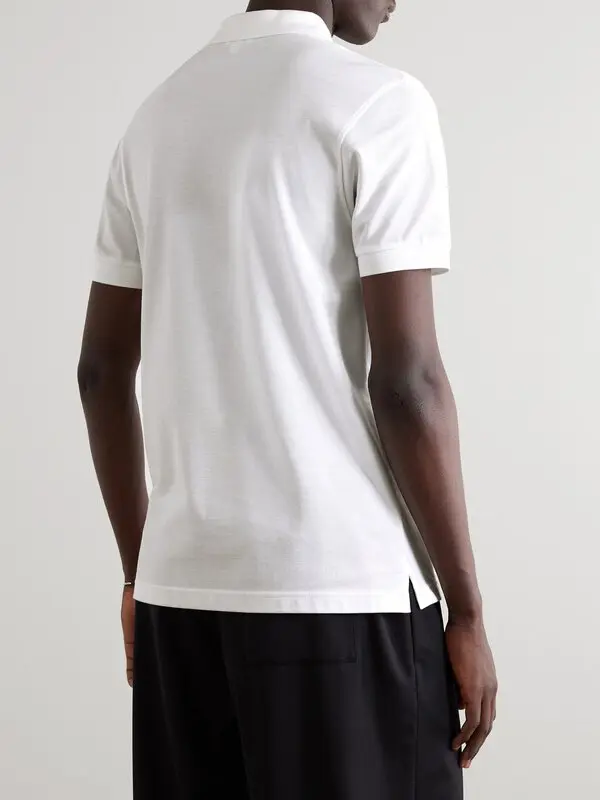 Sunspel Cotton-piqué Polo Shirt - White