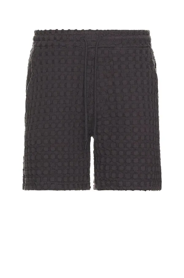 Oas Porto Waffle Shorts - Nearly Black
