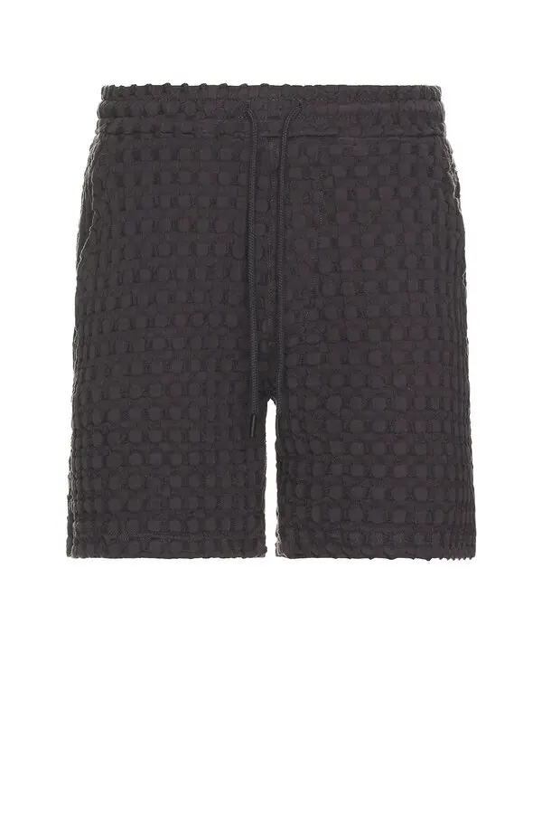 Oas Porto Waffle Shorts - Nearly Black