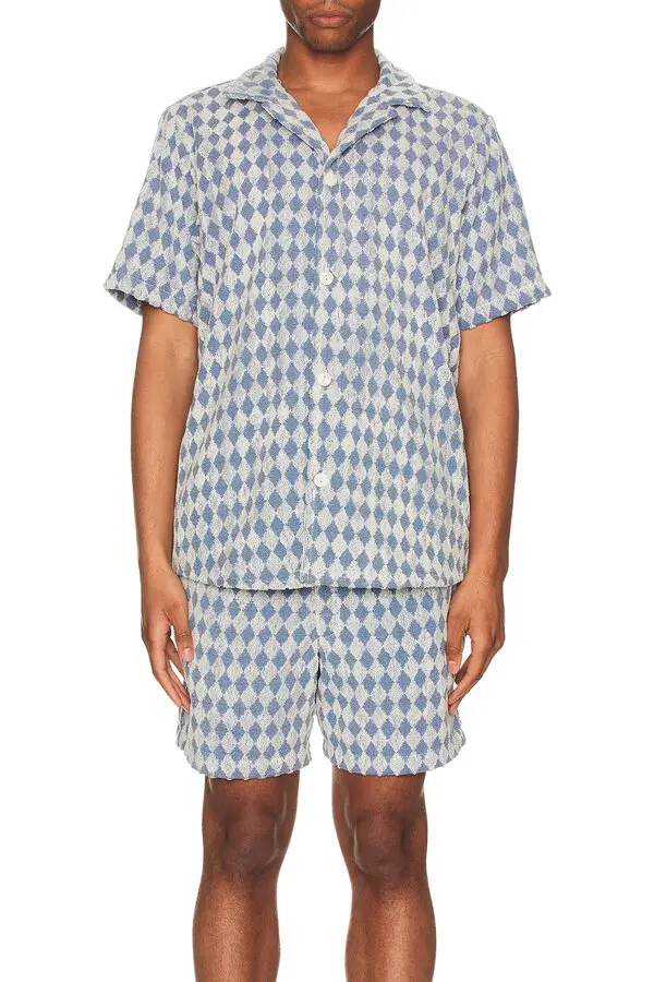 Oas Navy Diamond Cuba Terry Shirt