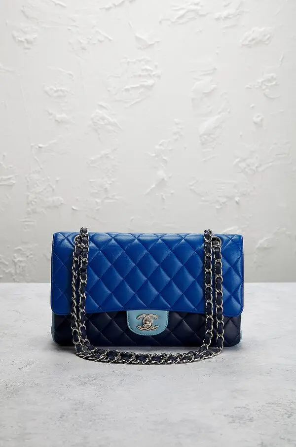 Chanel Tricolor Lambskin Classic Double Flap