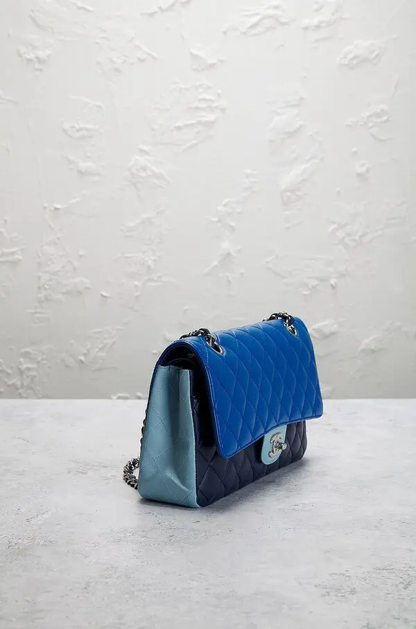 Chanel Tricolor Lambskin Classic Double Flap