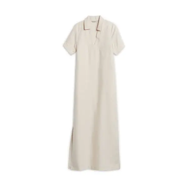 Banana Republic Cruz Linen Maxi Shirtdress - New Washed Stone | Editorialist