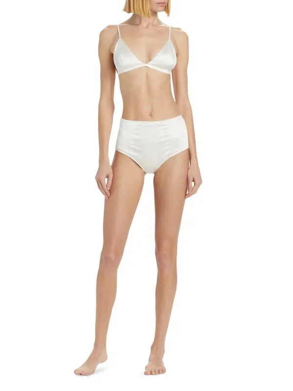 Kiki De Montparnasse Tous Les Jours High-waist Stretch-silk Brief