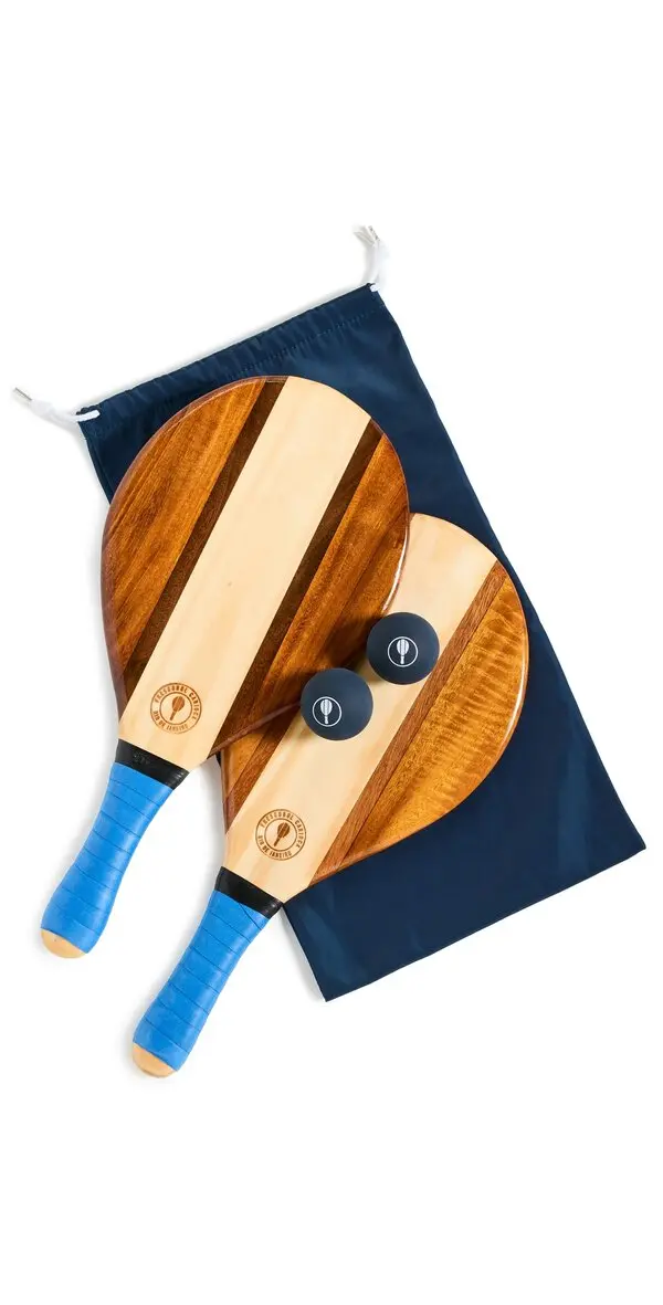 Frescobol Carioca Trancoso Beach Bat Set Blue