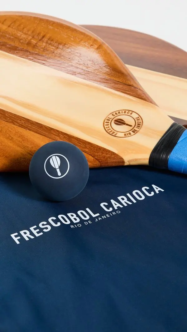 Frescobol Carioca Trancoso Beach Bat Set Blue