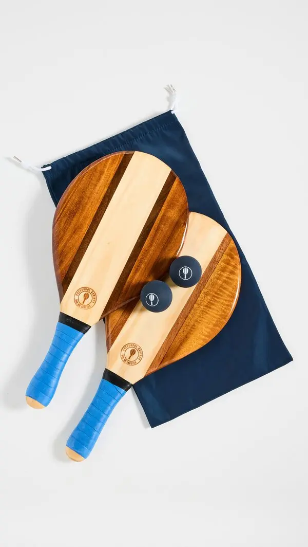 Frescobol Carioca Trancoso Beach Bat Set Blue
