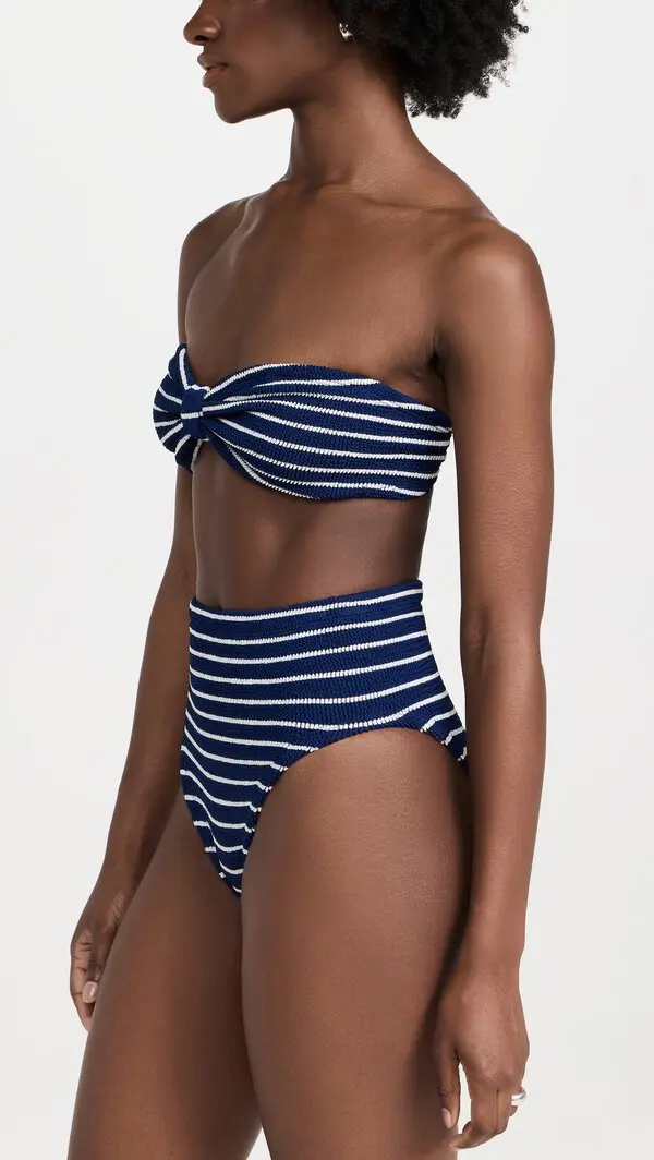 Hunza G Ruby Bikini Set - Navy/white