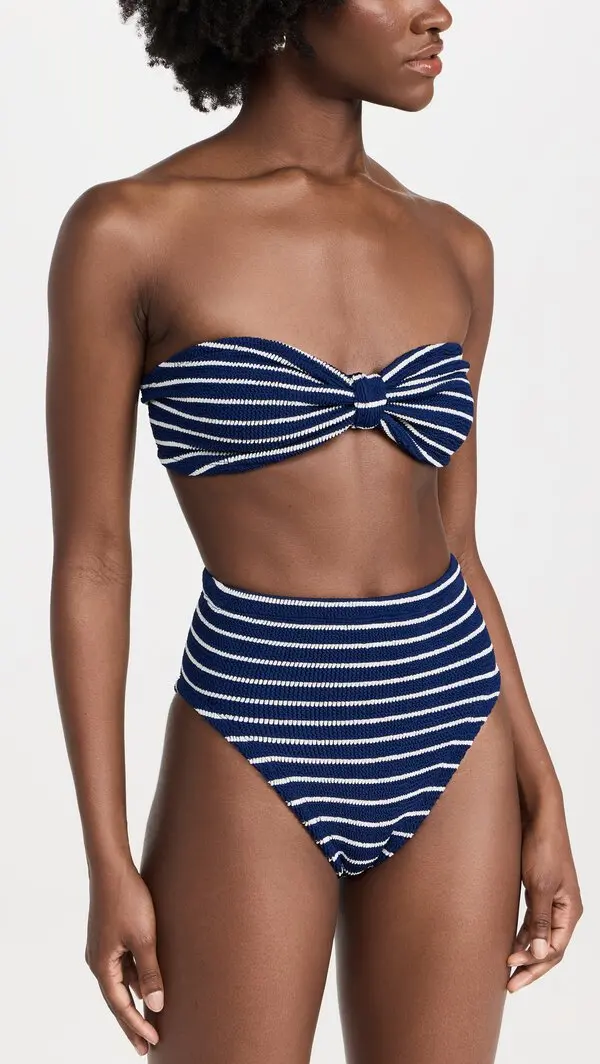 Hunza G Ruby Bikini Set - Navy/white