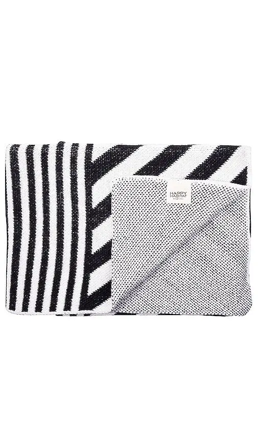 HAPPY HABITAT Mixed Up Stripes Throw