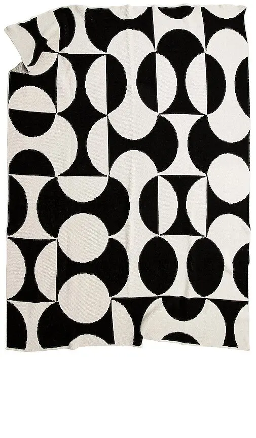HAPPY HABITAT Puzzle Throw In ,white - Black