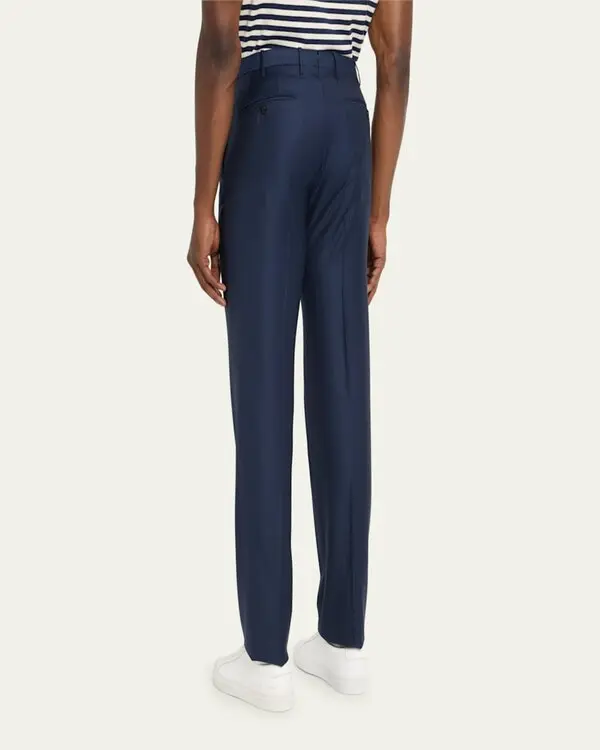 Incotex Super 160s Wool Dress Pants - Medium Blue