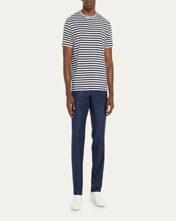 Incotex Super 160s Wool Dress Pants - Medium Blue