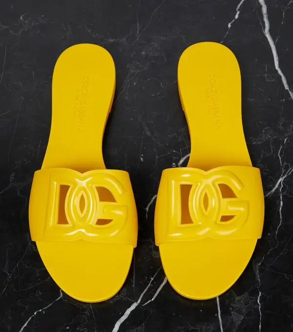 Dolce & Gabbana Rubber Slides - Yellow