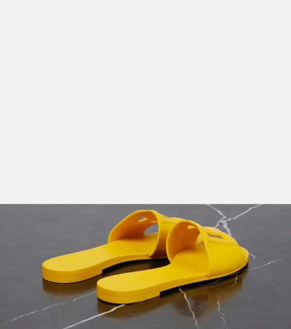 Dolce & Gabbana Rubber Slides - Yellow