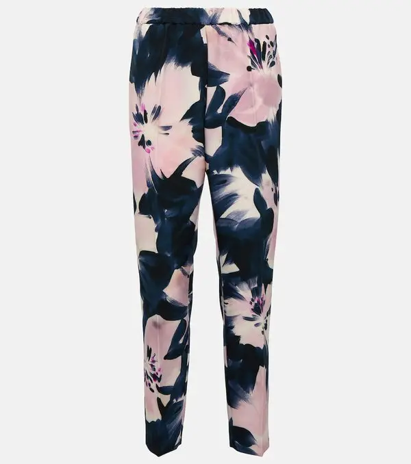 Dries Van Noten Floral High-rise Slim Pants - Multicoloured
