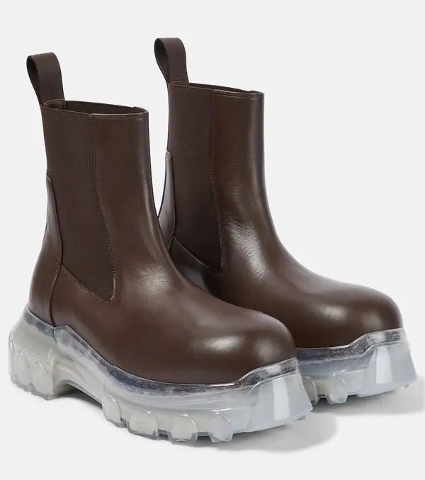 Rick Owens Leather Ankle Boots