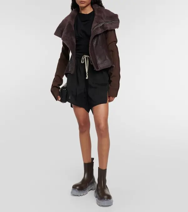 Rick Owens Leather Ankle Boots