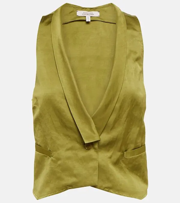 Dorothee Schumacher Hemp-blend Vest - Green