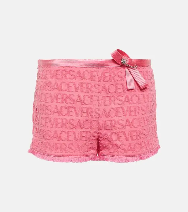 Versace X Dua Lipa Allover Cotton Terry Shorts