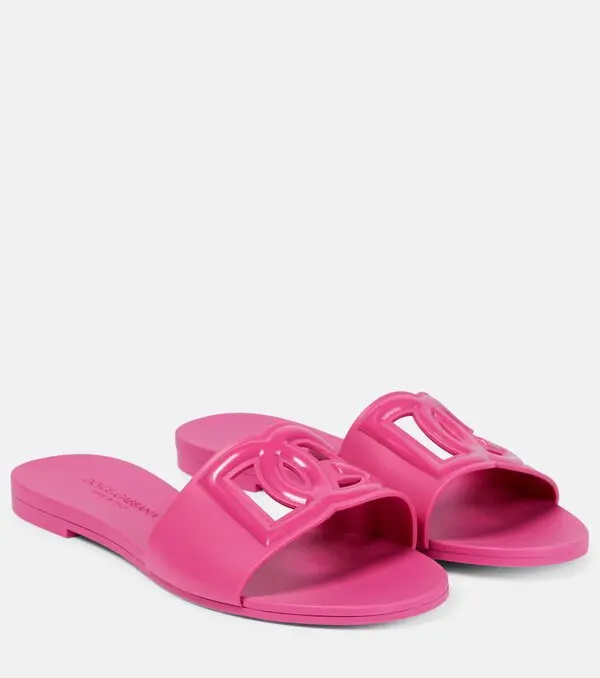 Dolce & Gabbana Dg Rubber Slides - Pink