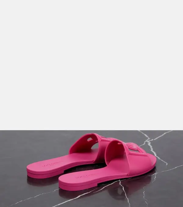Dolce & Gabbana Dg Rubber Slides - Pink