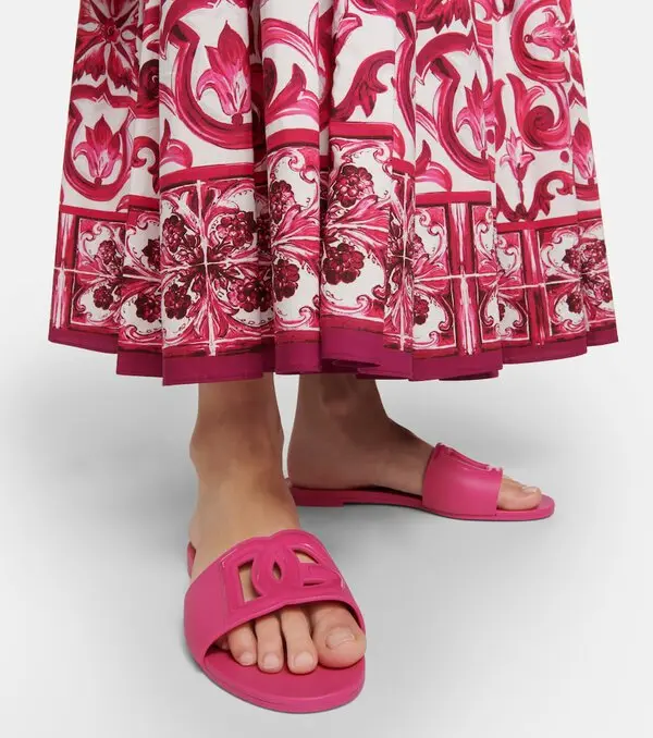 Dolce & Gabbana Dg Rubber Slides - Pink