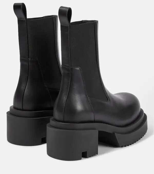 Rick Owens Leather Chelsea Boots
