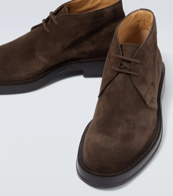 TOD'S Extralight Suede Desert Boots - Brown