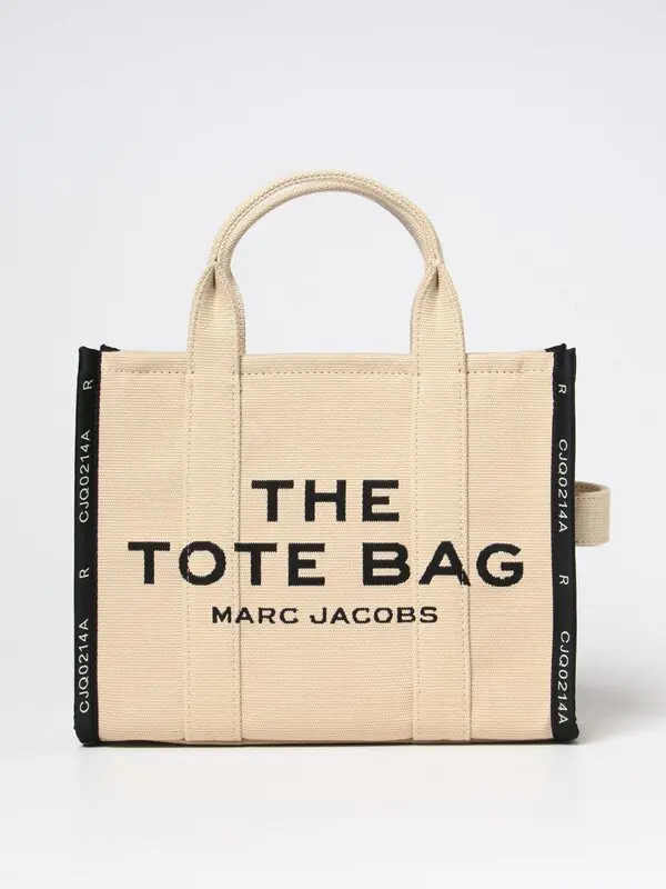 Marc Jacobs The Tote Bag In Canvas With Embroidered Logo - Sand