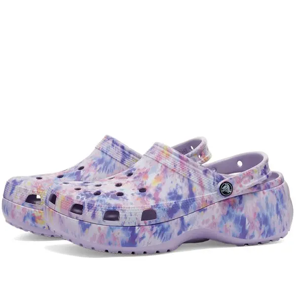 CROCS Classic Platform Tie Dye Clog