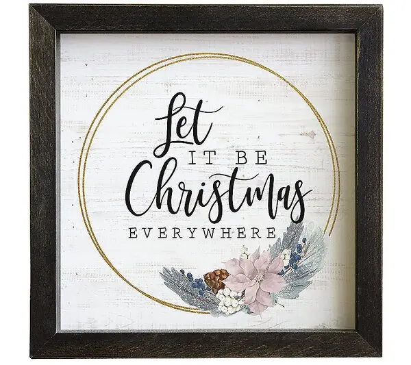 SINCERE SURROUNDINGS Let It Be Christmas. Rustic Frame Sincere Su Rroundings - One-color