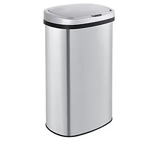 MEGA CASA 15.6 Gal./60 Liter Ss Oval Motion Sen Sor Trash Can - One-color