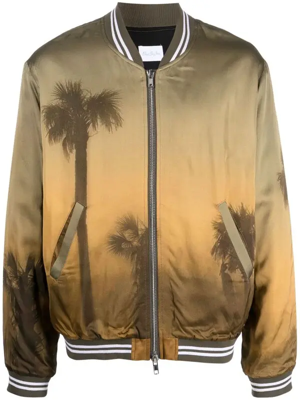 BLUE SKY INN Palm Tree-print Bomber Jacket
