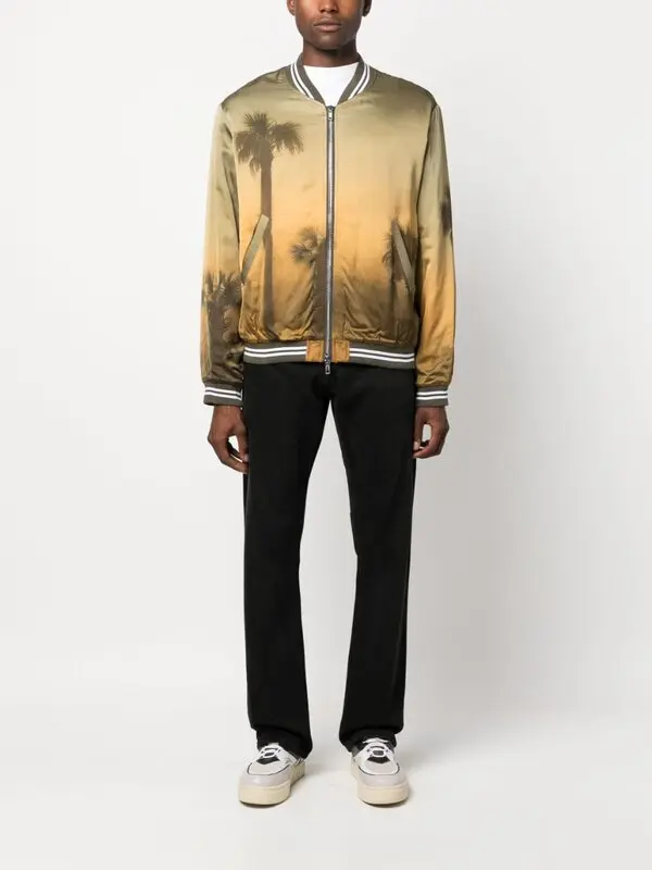 BLUE SKY INN Palm Tree-print Bomber Jacket